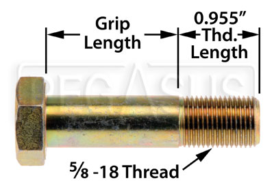AN10 Airframe Bolt, 5/8-18 Thread | Pegasus Auto Racing Supplies