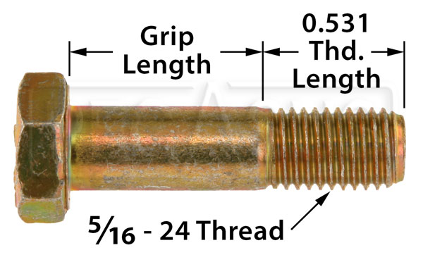 AN5 Airframe Bolt, 5/16-24 Thread | Pegasus Auto Racing Supplies