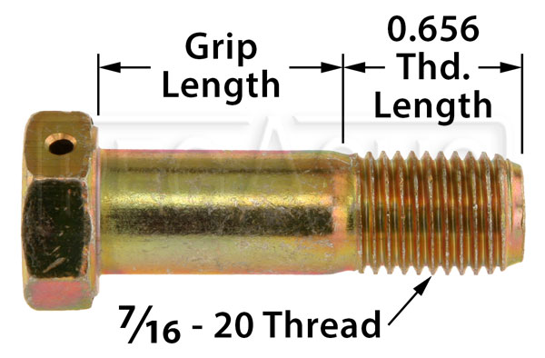 Big Picture: AN7 Airframe Bolt - Drilled Head, 7/16-20 Thread