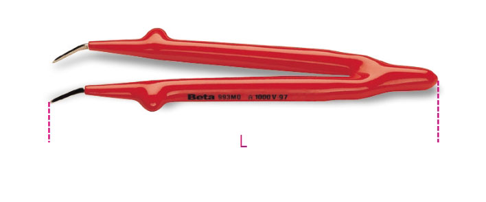 Beta Tools 993 MQ-BENT SPRING TWEEZERS | Pegasus Auto Racing Supplies