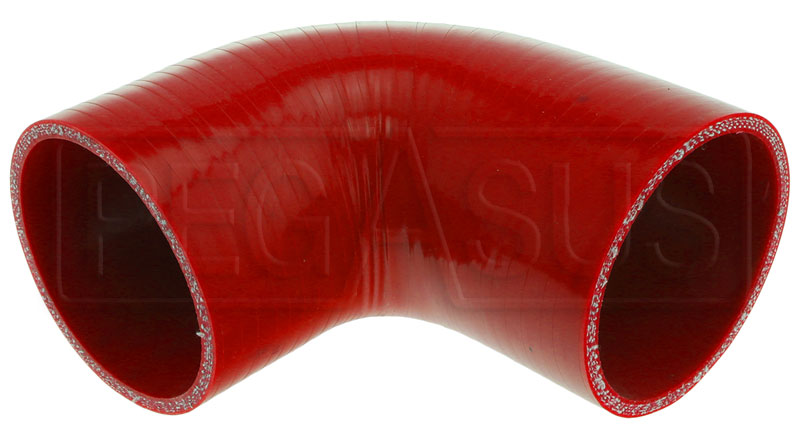 Red Silicone Hose, 3.00" I.D. 90 degree Elbow, 4" Legs - Pegasus Auto ...