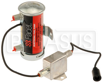 Big Picture: Facet Cylindrical 24v Fuel Pump, 1/4 NPT Male, 6-8 psi, EMI