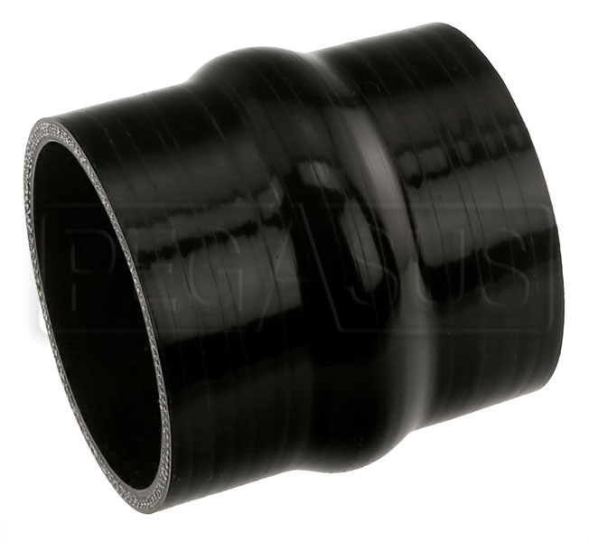 Black Silicone Hump Hose, 3 1/4 inch ID - Pegasus Auto Racing Supplies